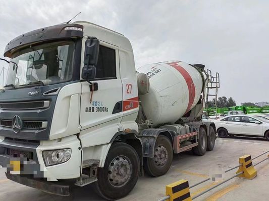 SANY 12 Cubic Used Concrete Mixer Truck Mounted SY412C-8S With Hino Engine